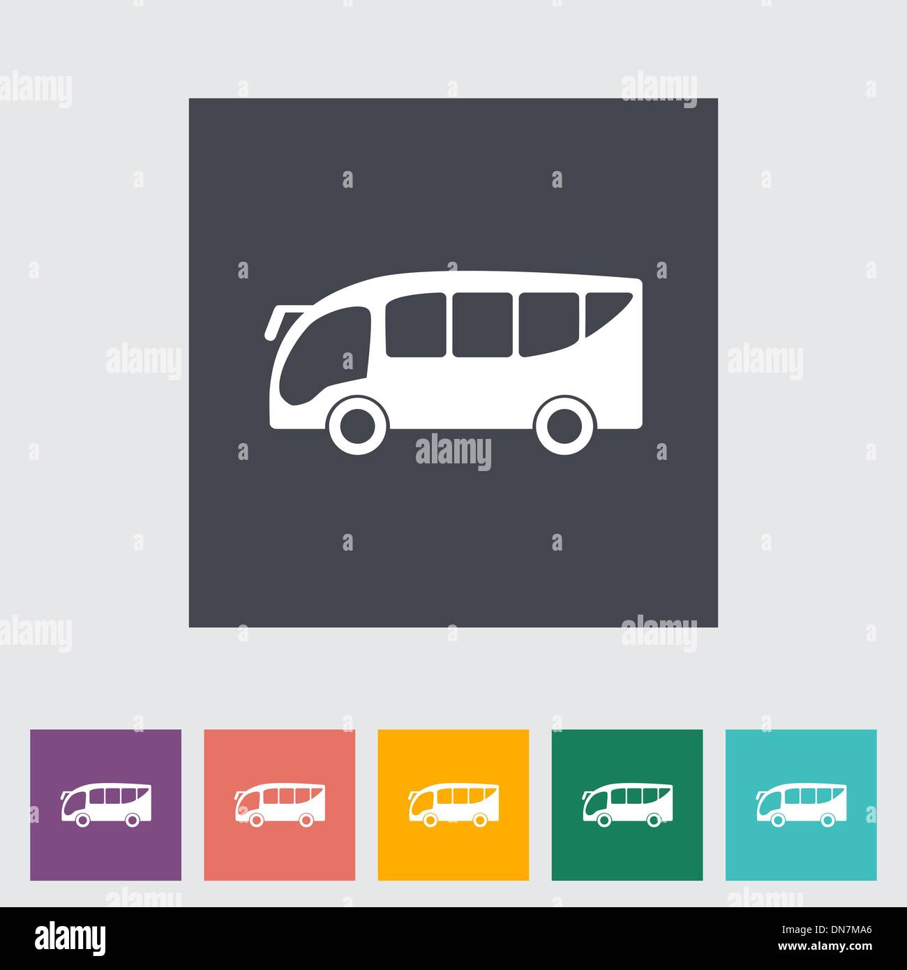 Bus flat icon Stock Vector Image & Art - Alamy