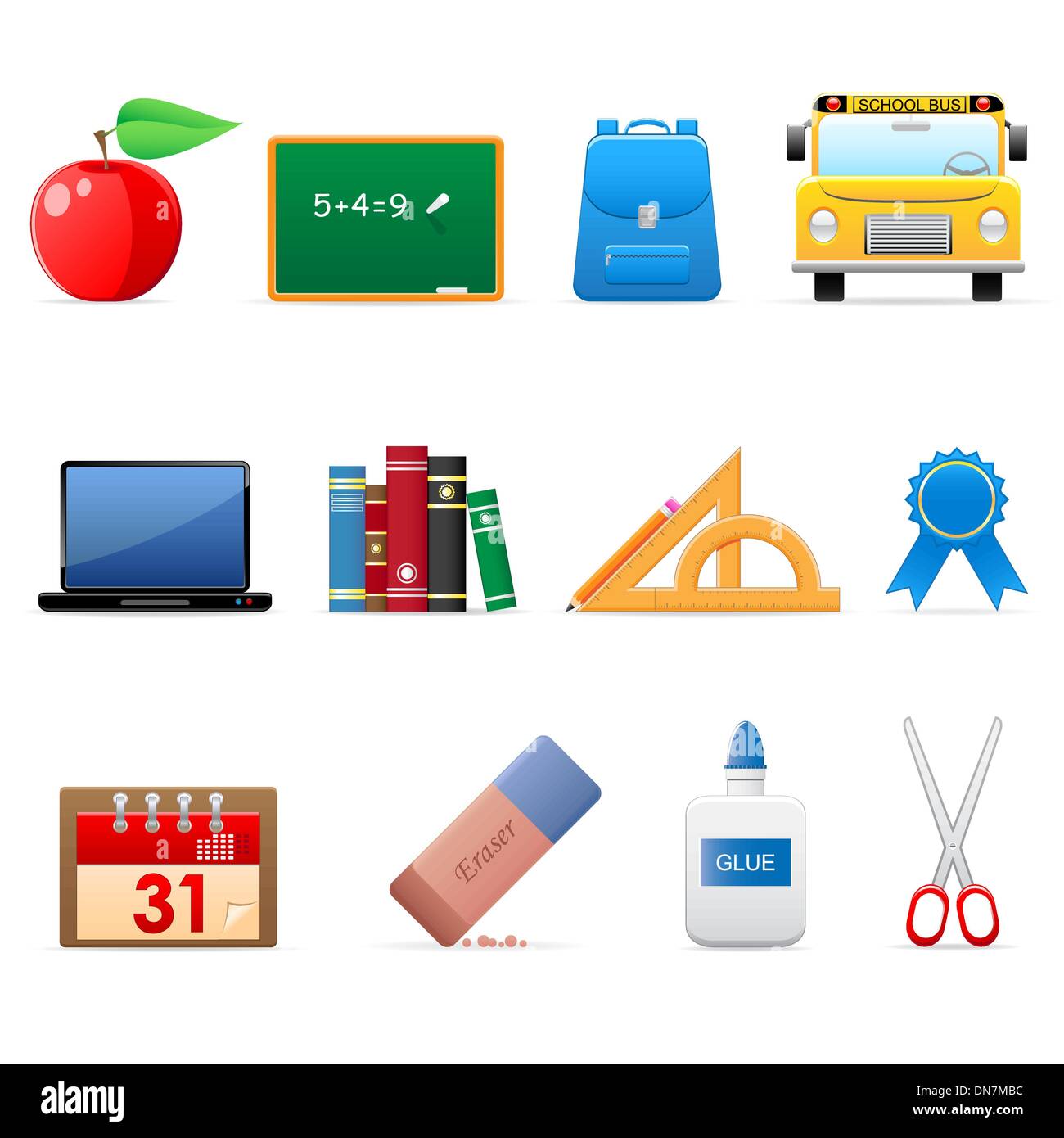 Blue education bag illustration Stock Vector Images - Alamy