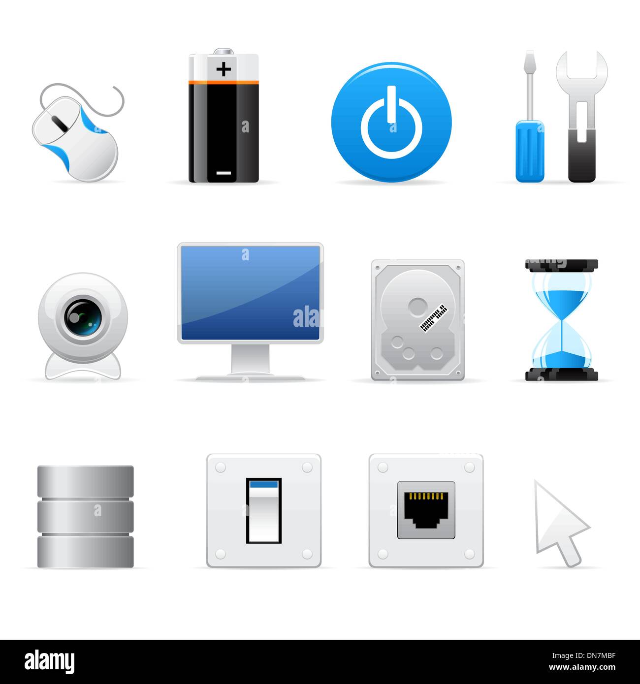 Office computers Stock Vector Images - Alamy