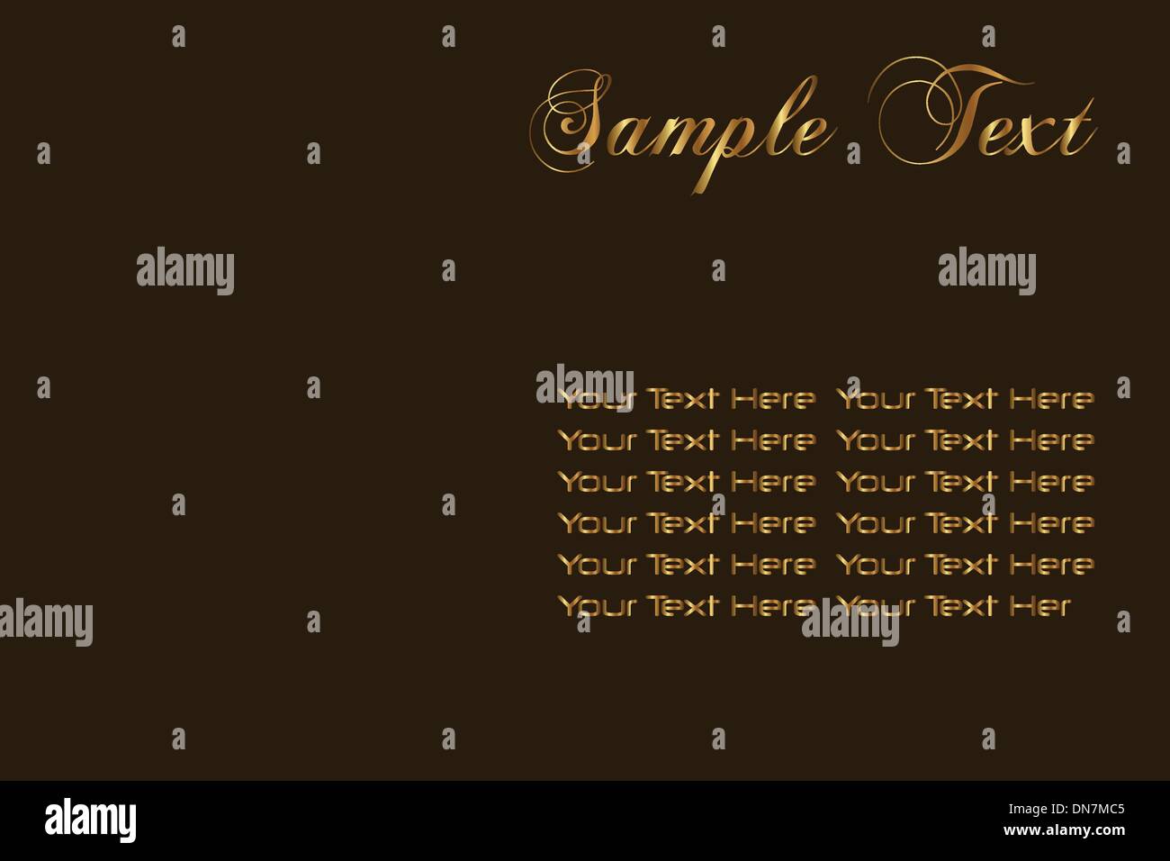 Sample Text Gold and Brown Stock Vector Image & Art - Alamy