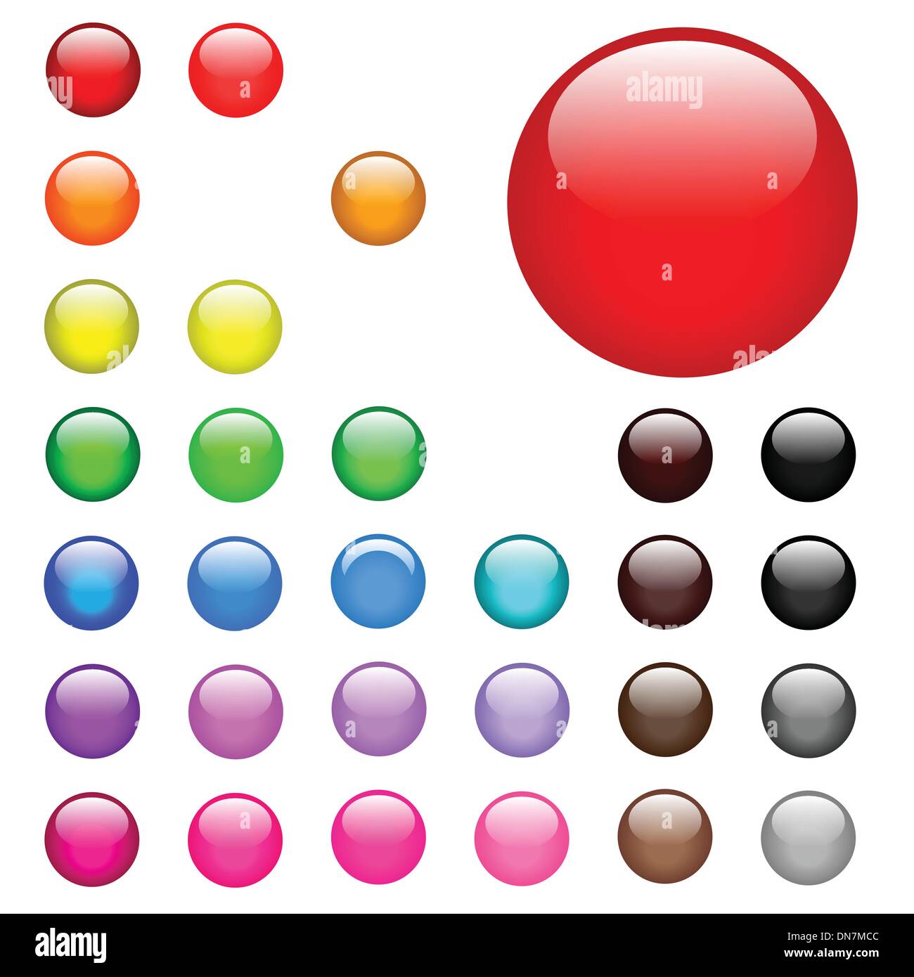 Round Web Buttons Stock Vector Image & Art - Alamy