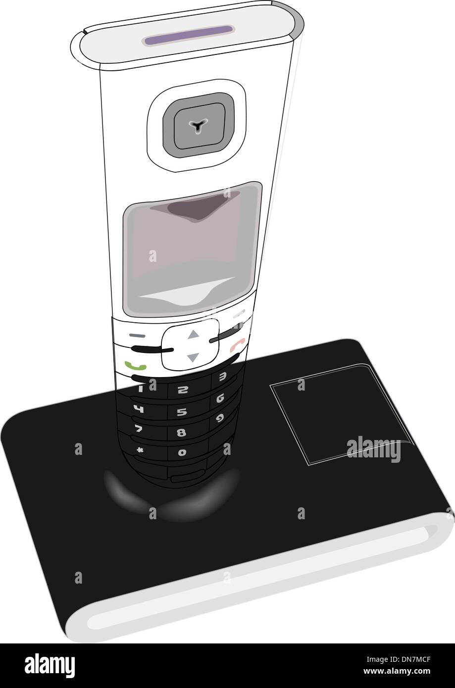 Modern new telephone on Stock Vector Images - Alamy