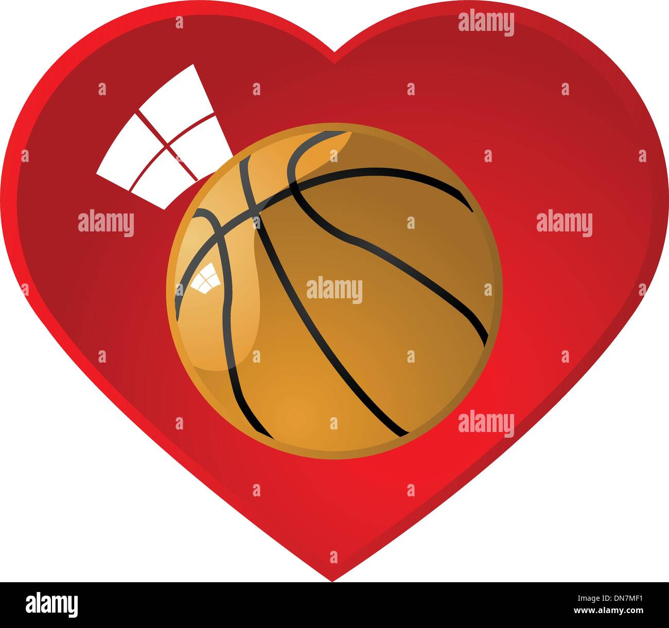 Heart Basketball Vector