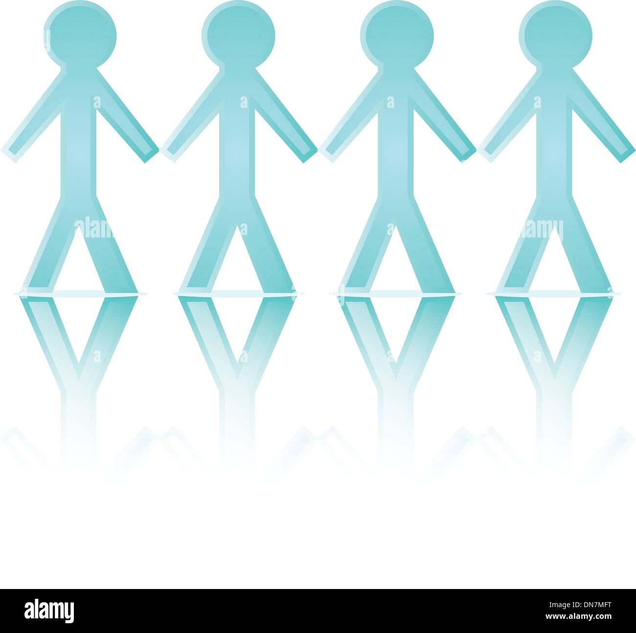 Paper chain men Stock Vector Image & Art - Alamy