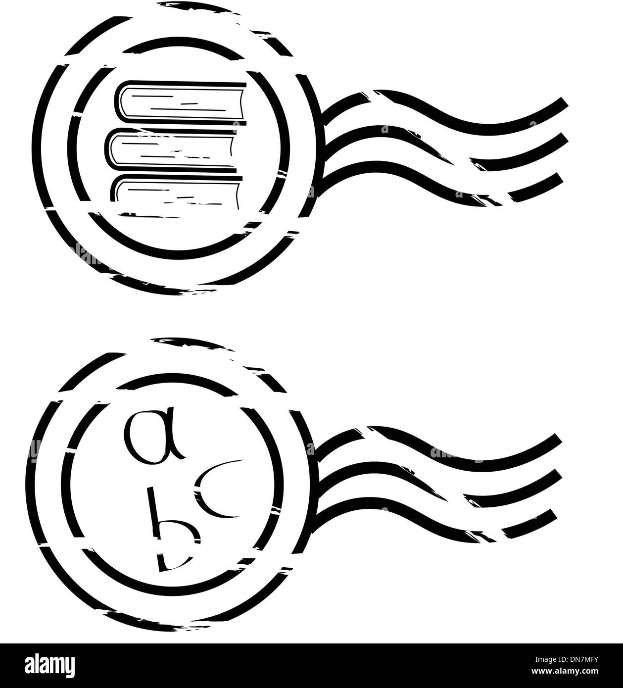 Stamp book and stamps Stock Vector Images - Alamy