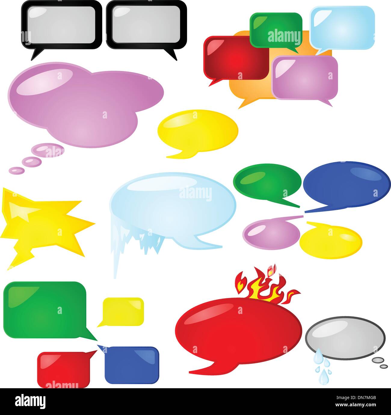 Thought and speech bubbles Stock Vector Image & Art - Alamy