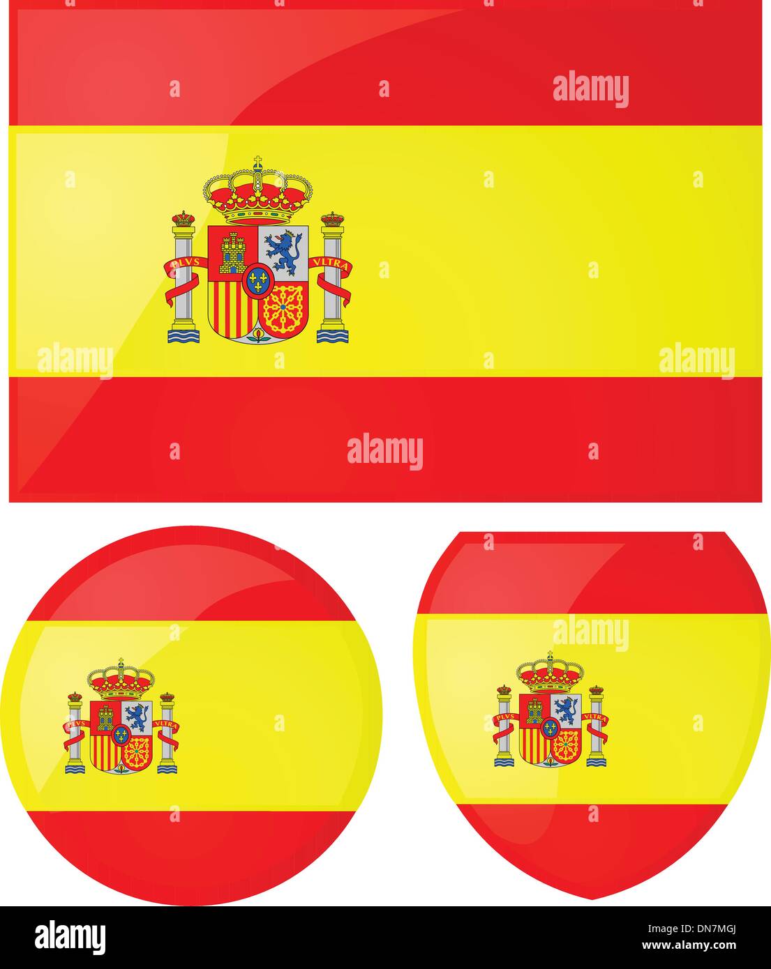 Spain flag and emblem Stock Vector Image & Art - Alamy