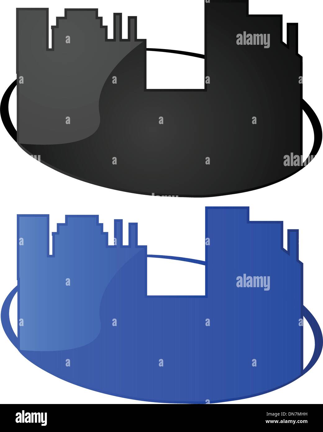 Tall round buildings Stock Vector Images - Alamy