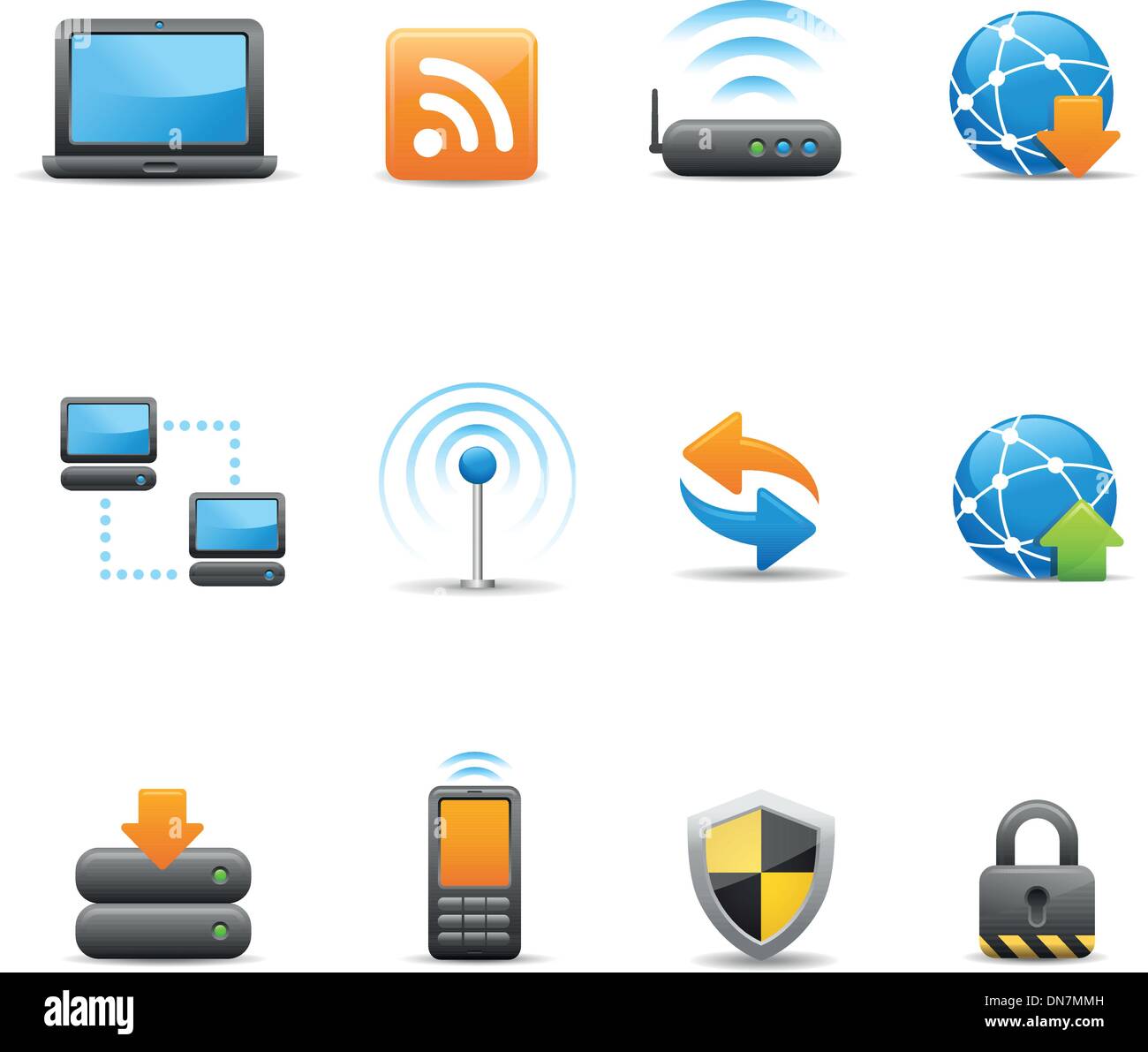 Wireless connectivity icon Cut Out Stock Images & Pictures - Alamy