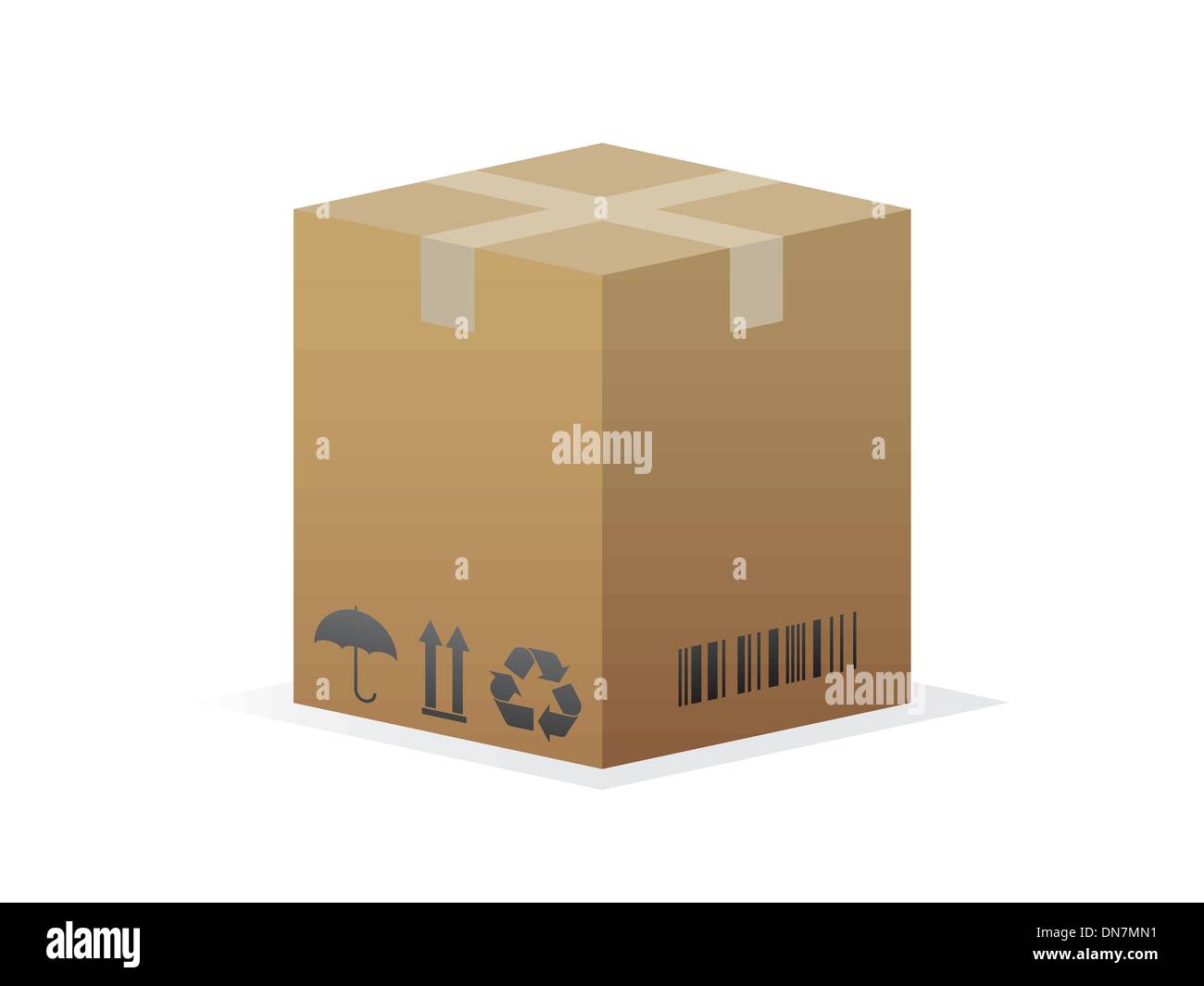White cardboard storage box on Stock Vector Images - Alamy