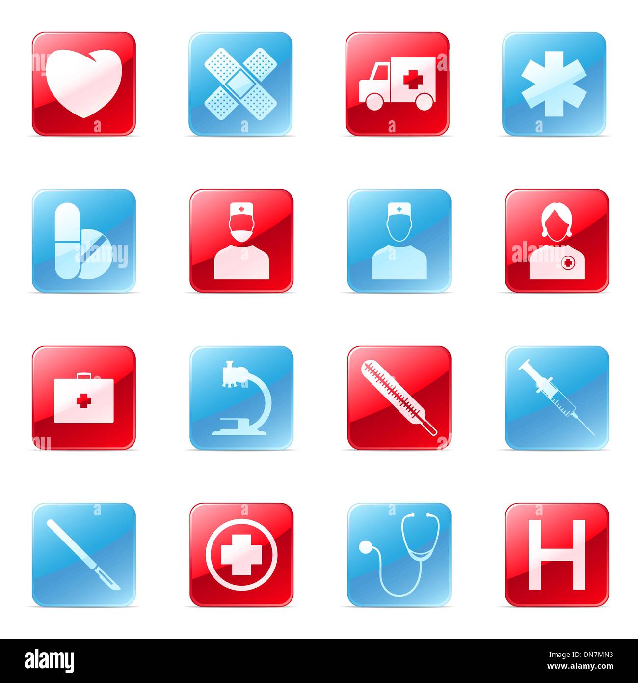 Doctor blue medical icons Stock Vector Images - Alamy