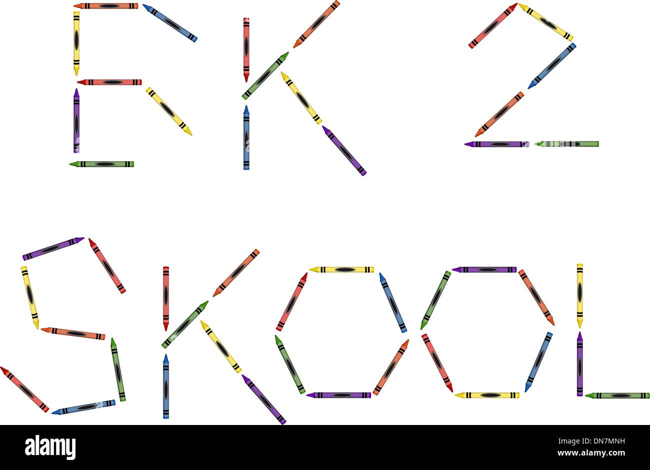 Back school on multicolor Stock Vector Images - Alamy