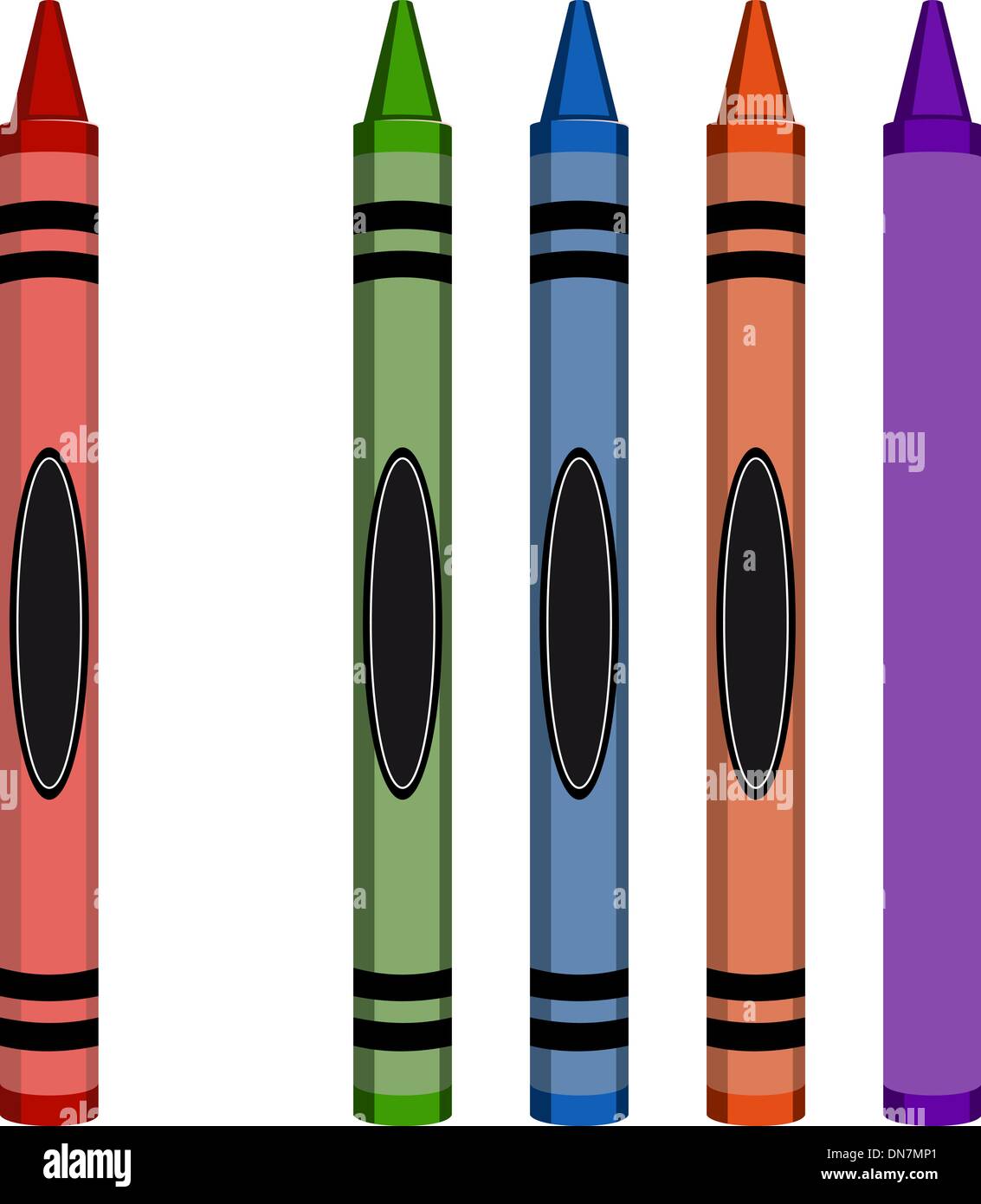 Colorful Large Crayons Stock Vector Image & Art - Alamy