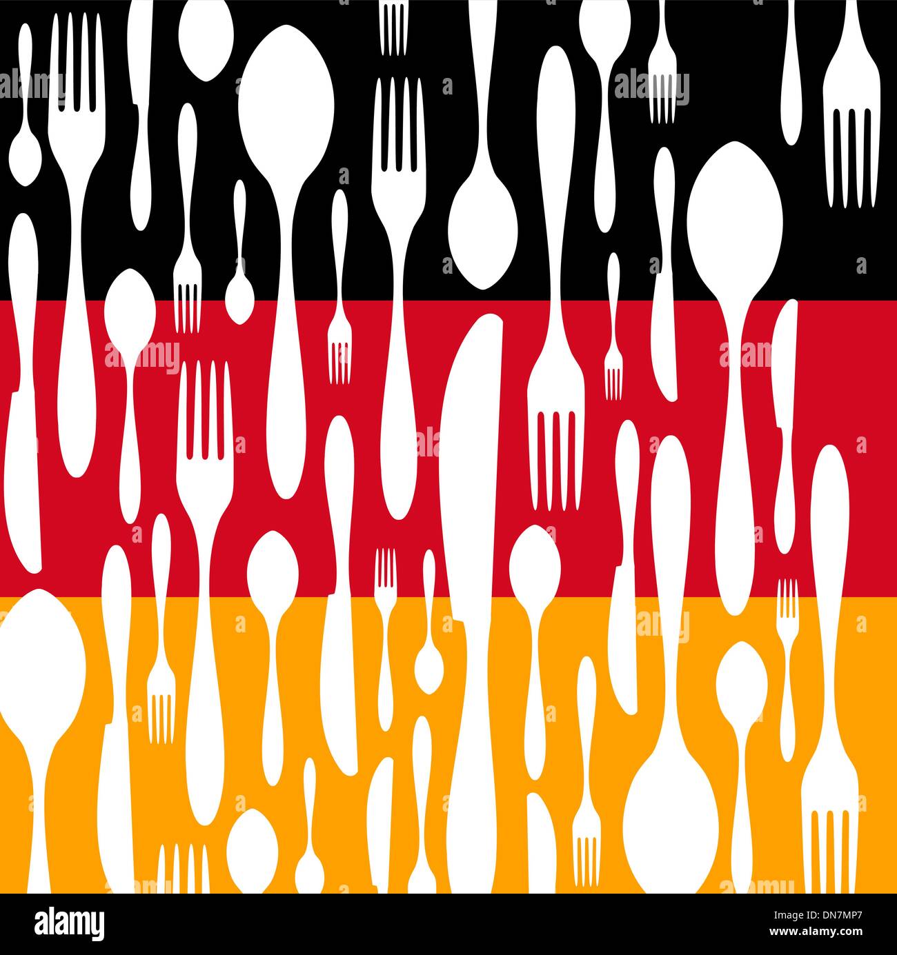German cuisine cutlery silhouettes hi-res stock photography and images ...