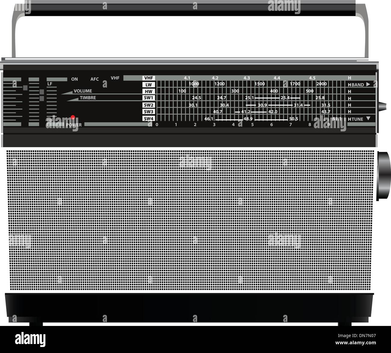 Blue transistor radio Stock Vector Images - Alamy