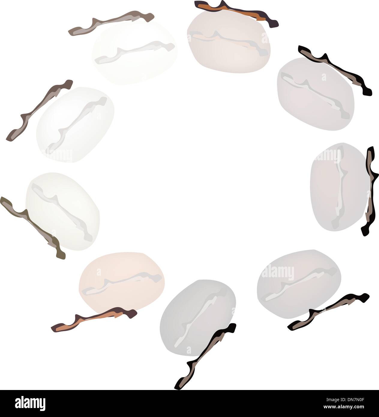 Coffee beans in shape Stock Vector Images - Alamy