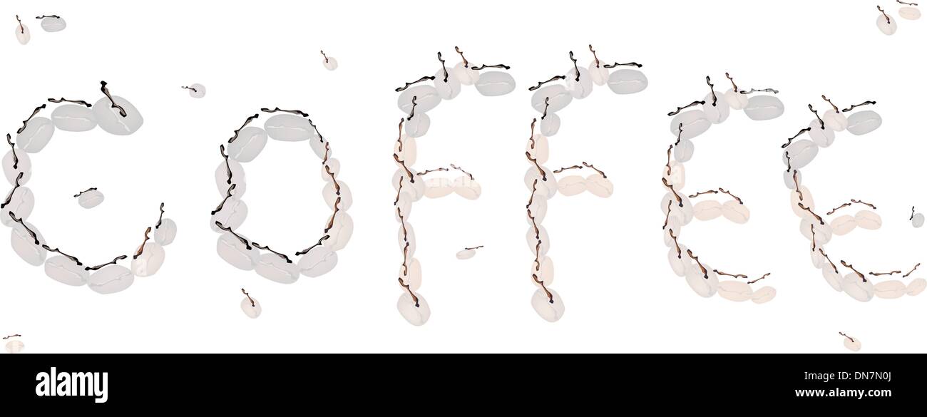 Coffee bean beans word Stock Vector Images - Alamy