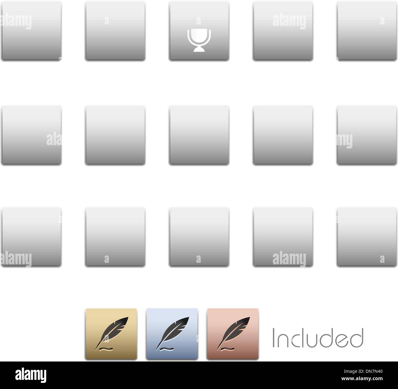 Mobile phone icon metallic Stock Vector Images - Alamy
