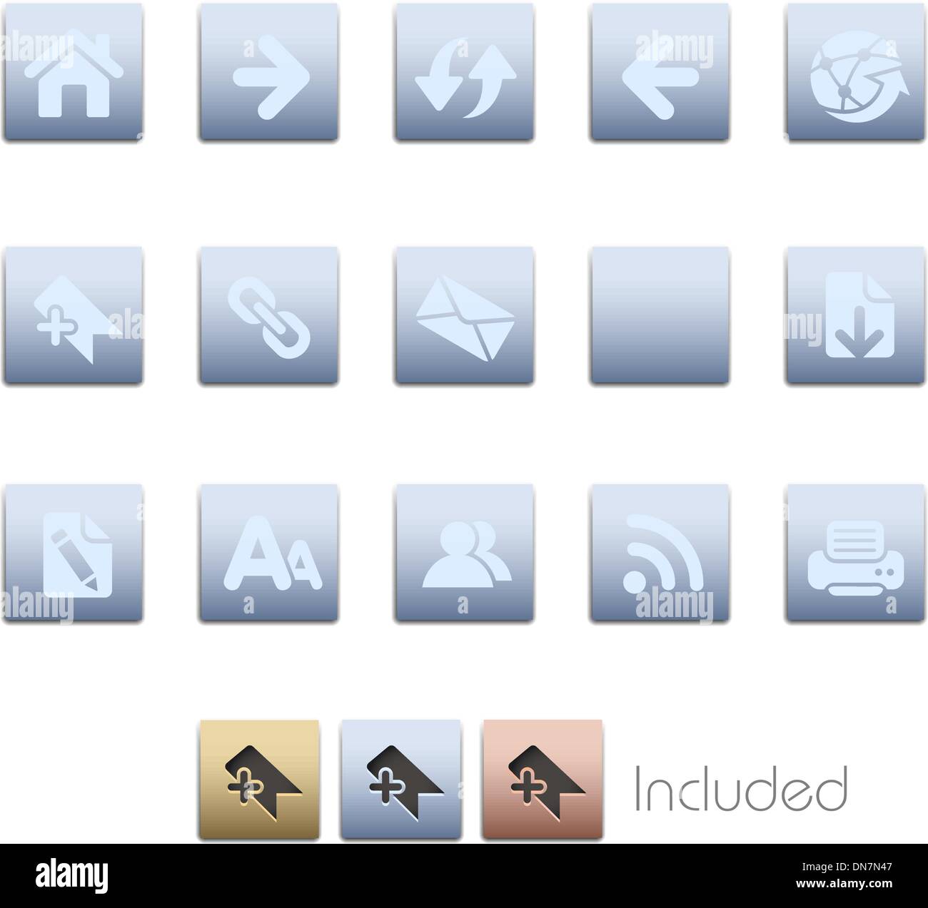 Web Navigation // Metallic Series Stock Vector Image & Art - Alamy