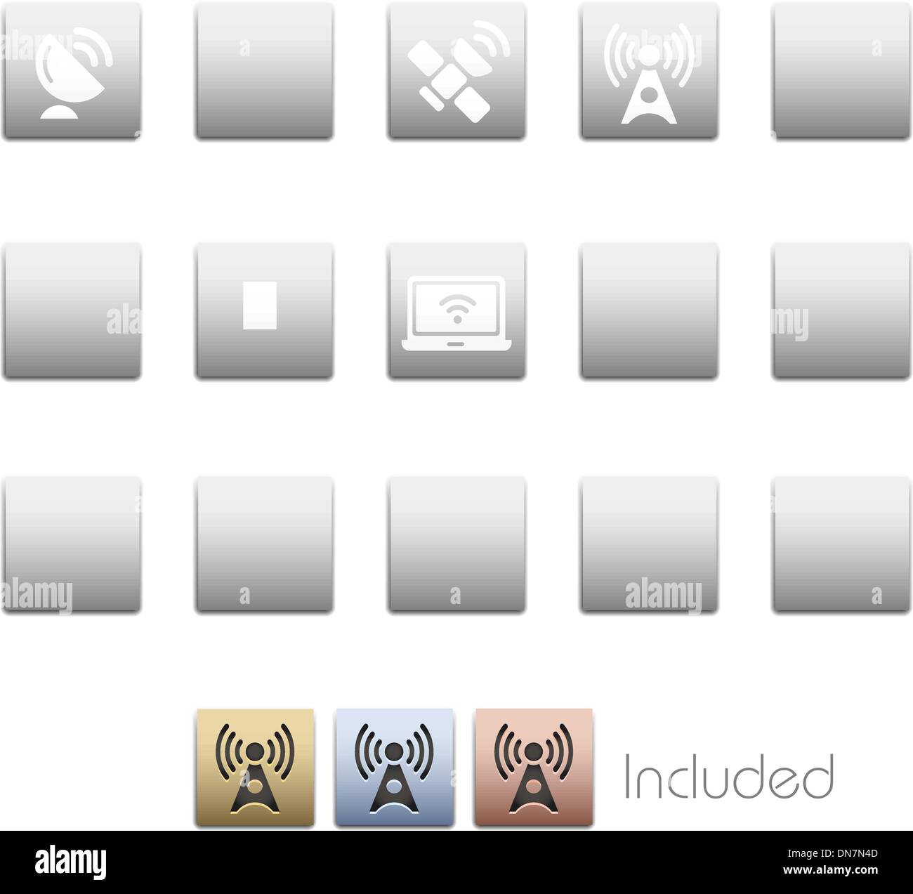 Wireless & Communications // Metallic Series Stock Vector Image & Art ...