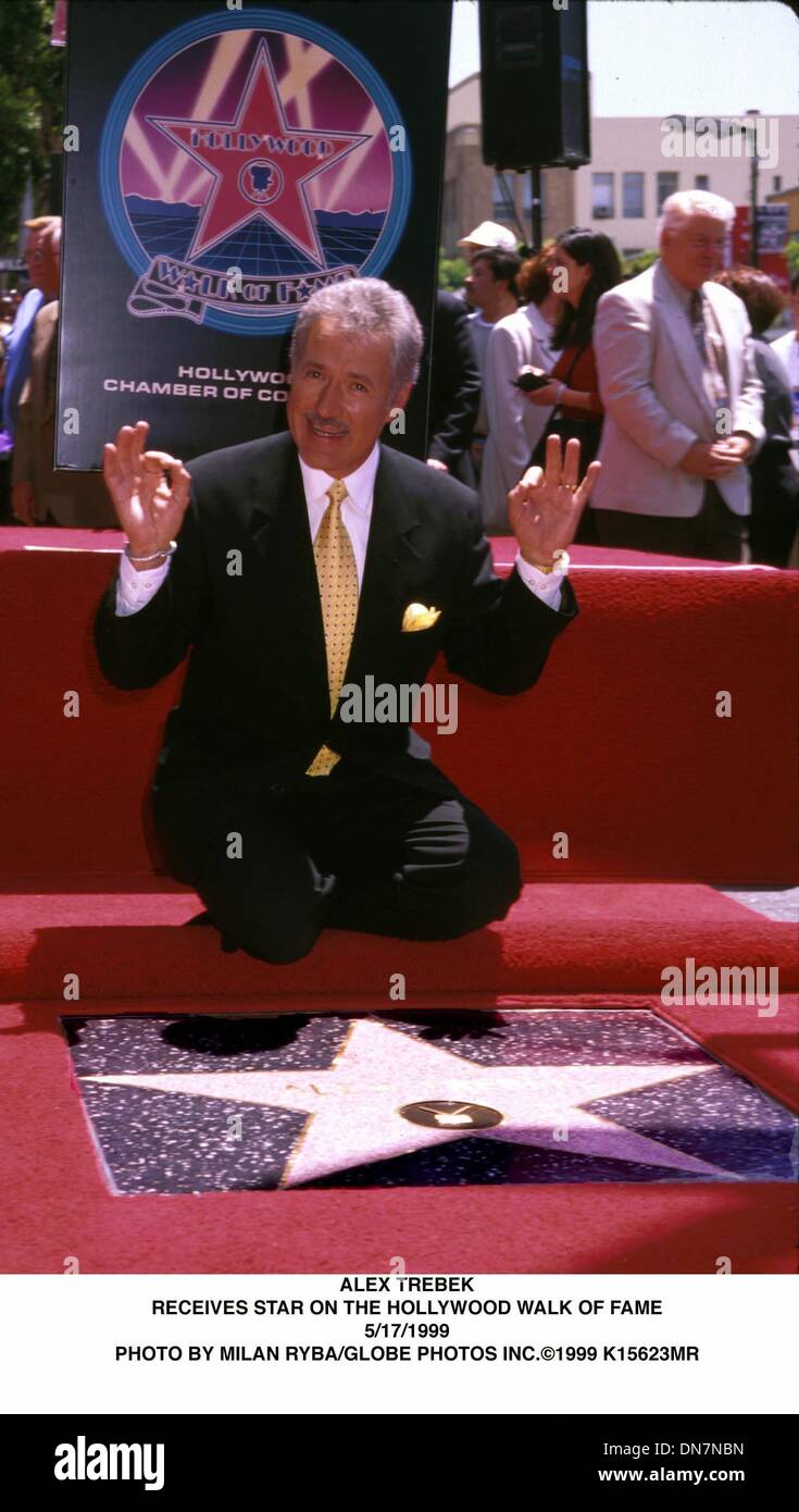 May 17, 1999 - K15623MR 05/17/99.ALEX TREBEK.RECEIVES STAR ON HOLLYWOOD ...