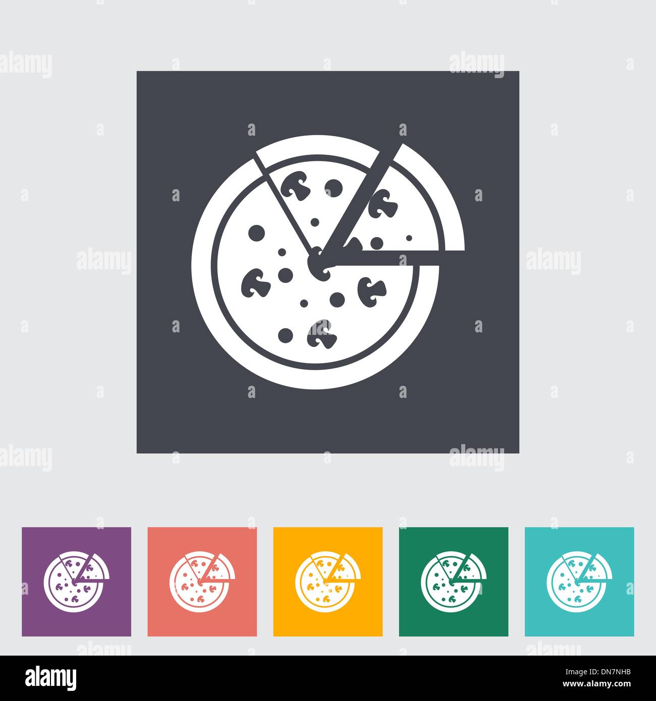 Pizza flat icon Stock Vector Image & Art - Alamy