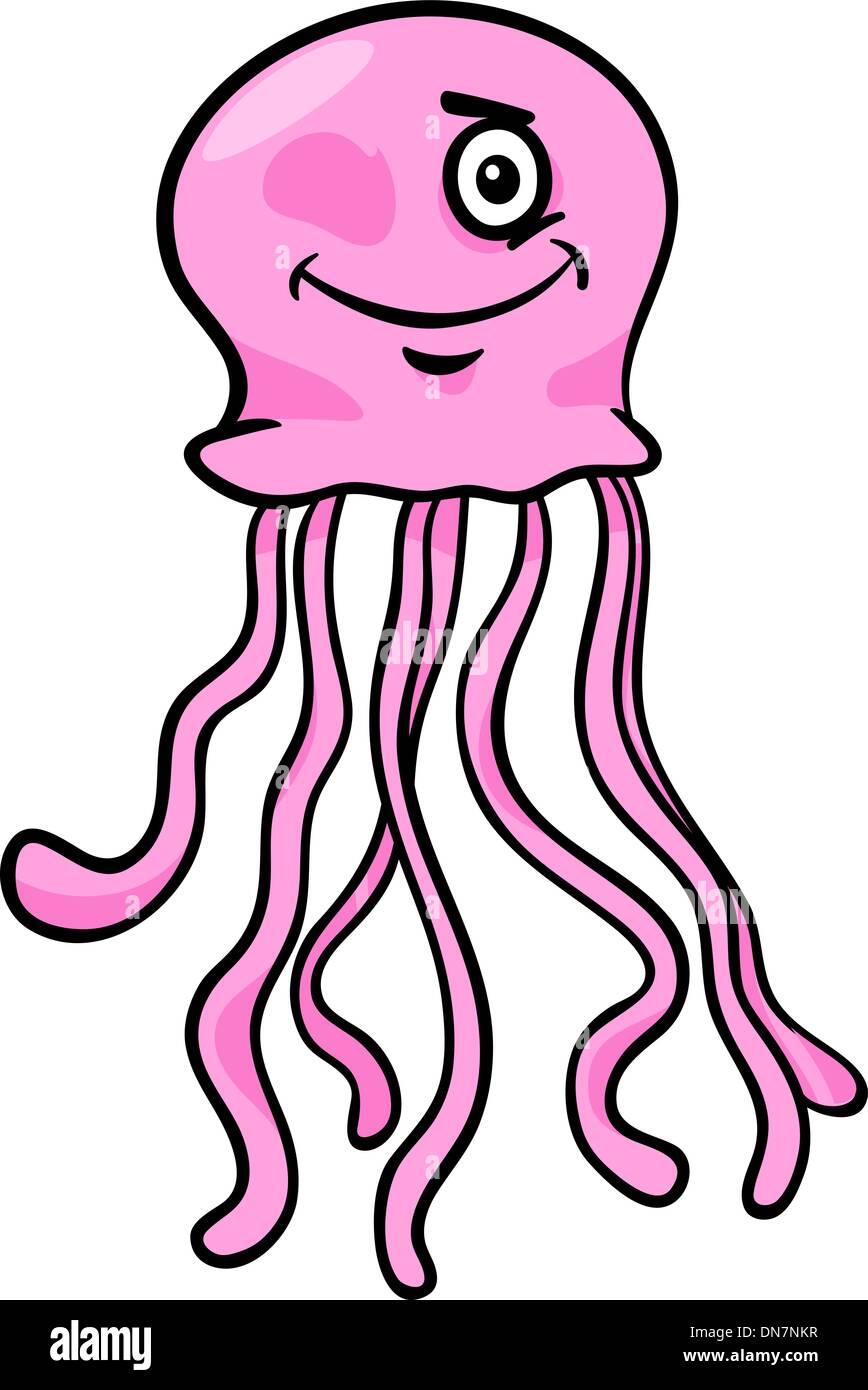 jellyfish clip art cartoon illustration Stock Vector Image & Art - Alamy