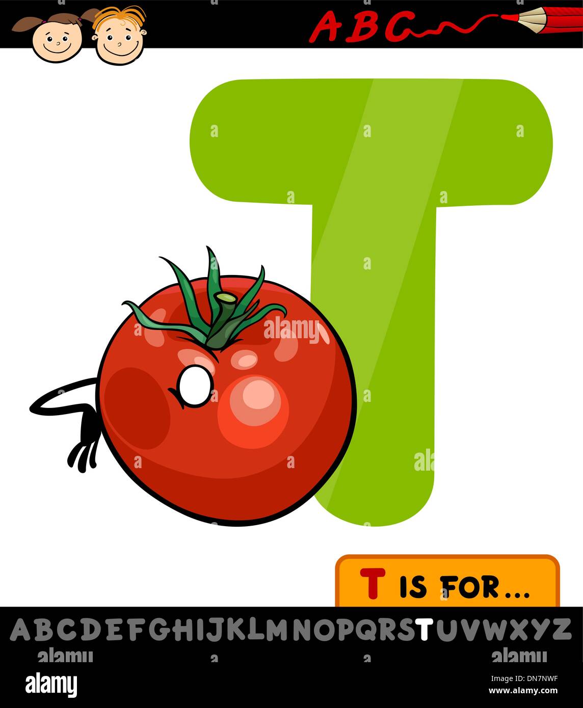 T for tomato Stock Vector Images - Alamy