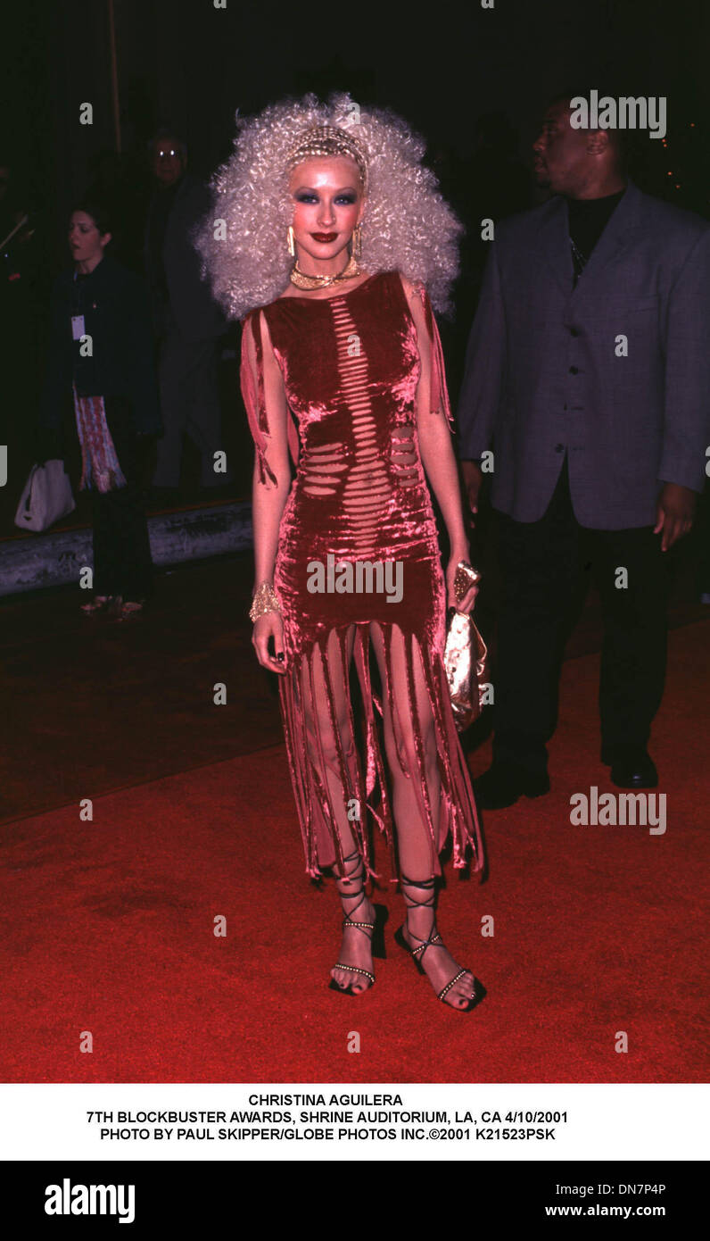 Apr. 10, 2001 - CHRISTINA AGUILERA .7TH BLOCKBUSTER AWARDS, SHRINE ...