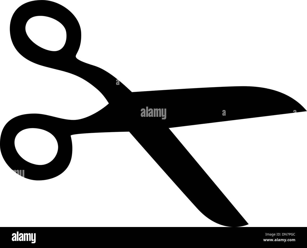 Cartoon illustration funny scissors Black and White Stock Photos ...