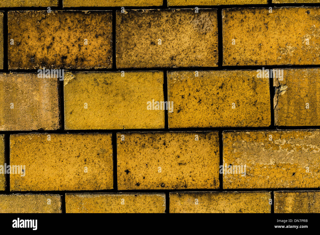 vintage yellow brick wall pattern background Stock Photo - Alamy