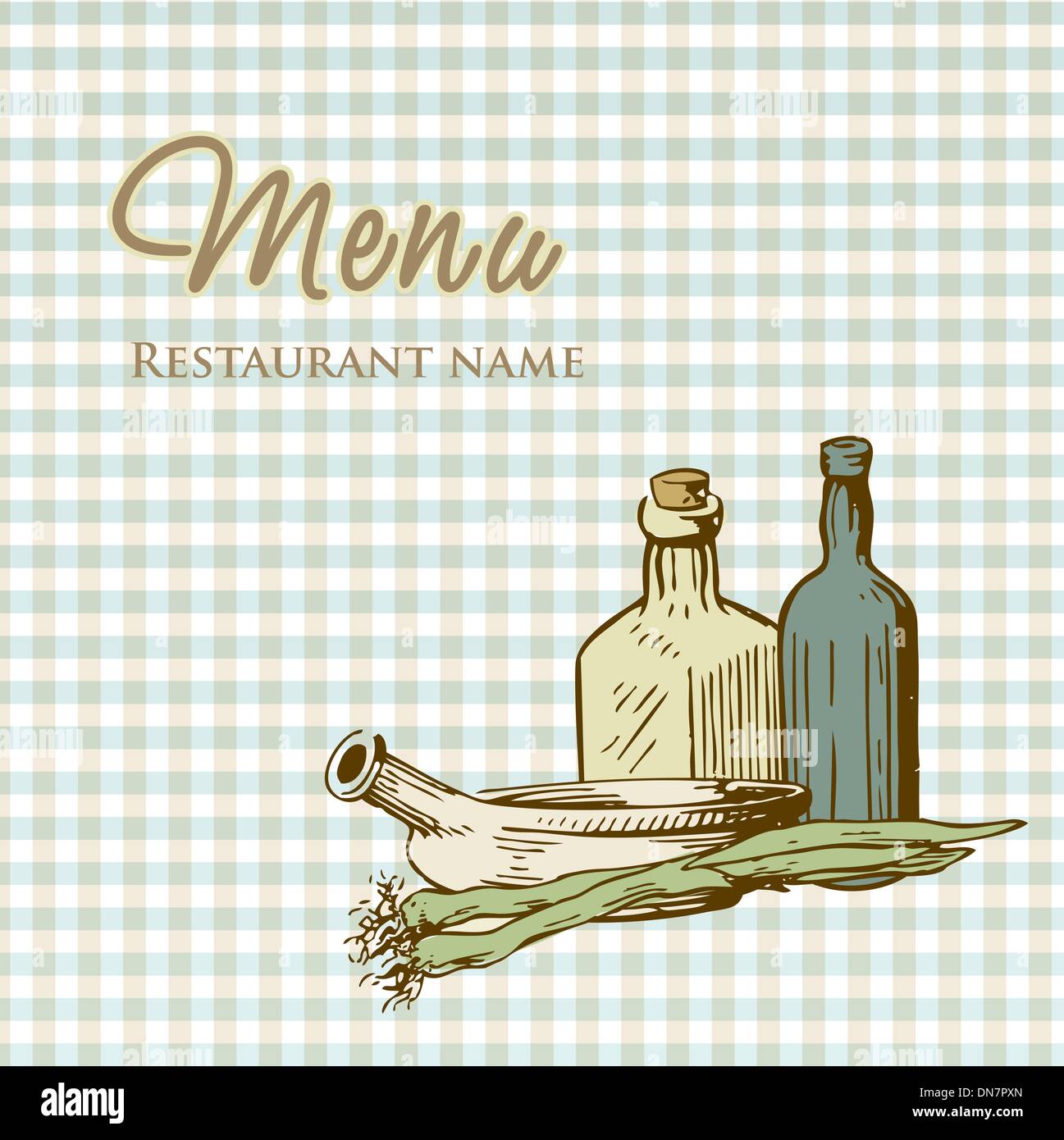 Restaurant or wine bar menu design. Seamless vector illustration Stock ...