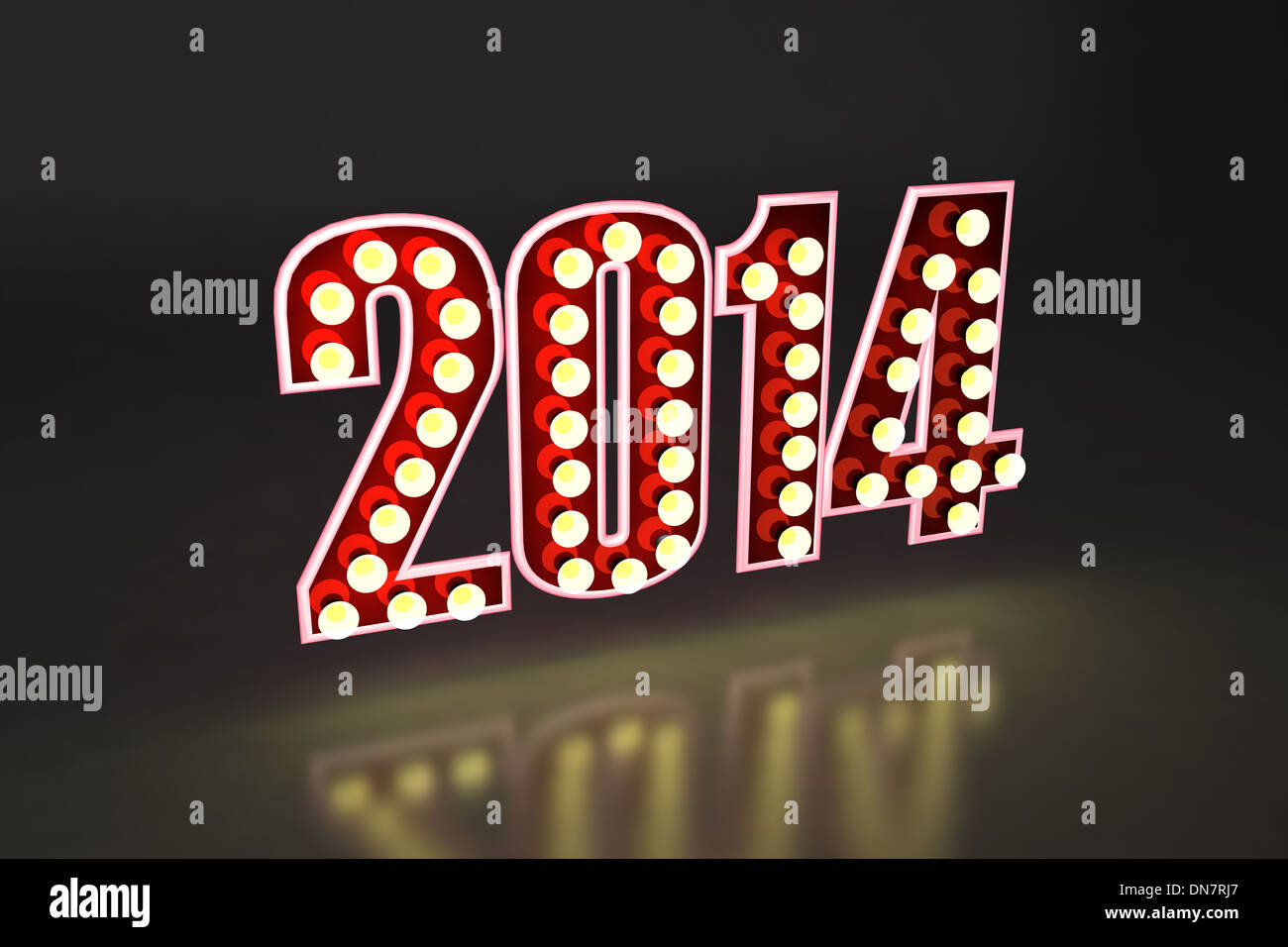 2014 ligt board new year Stock Photo - Alamy