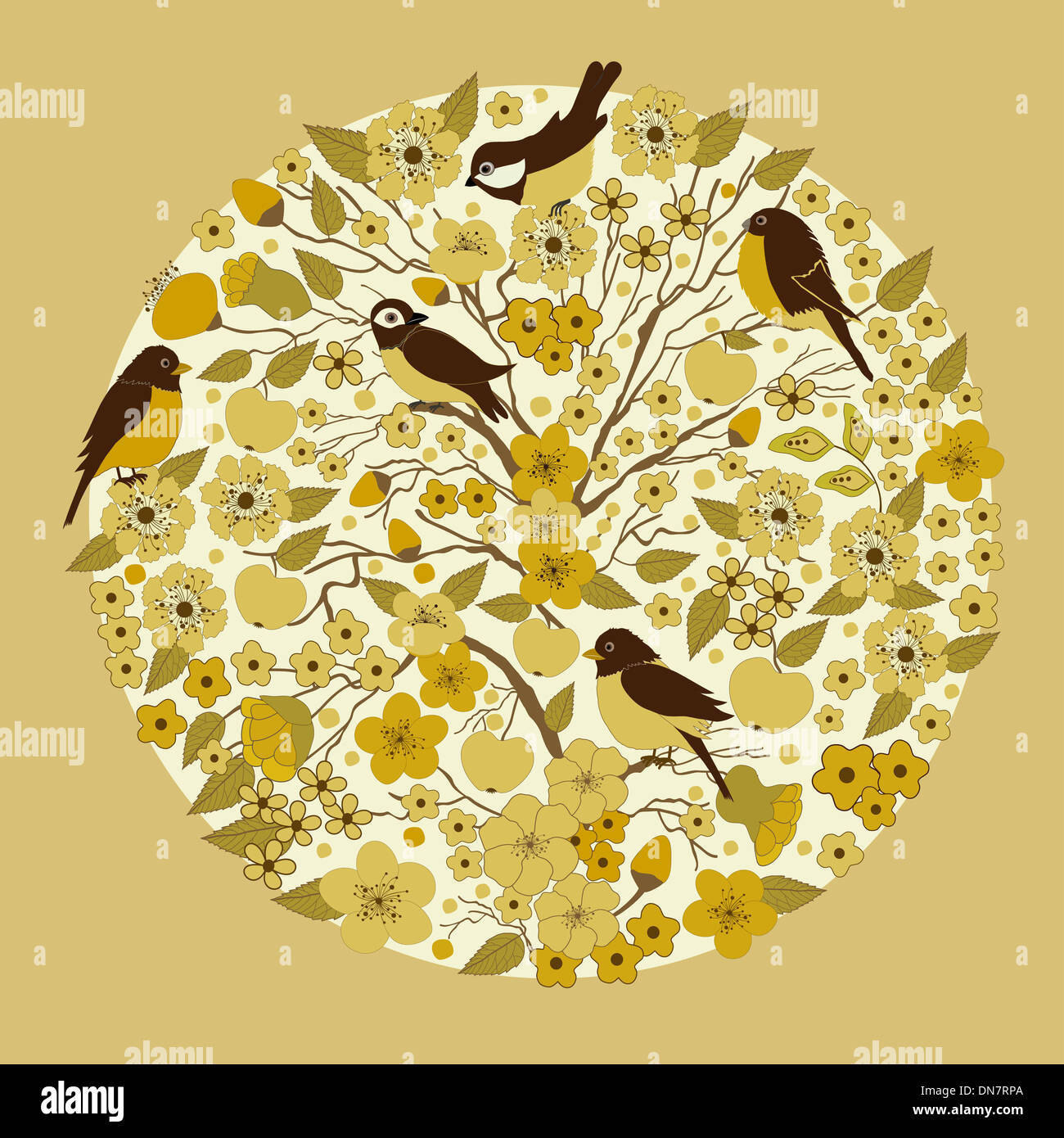 Round floral decoration Stock Photo - Alamy