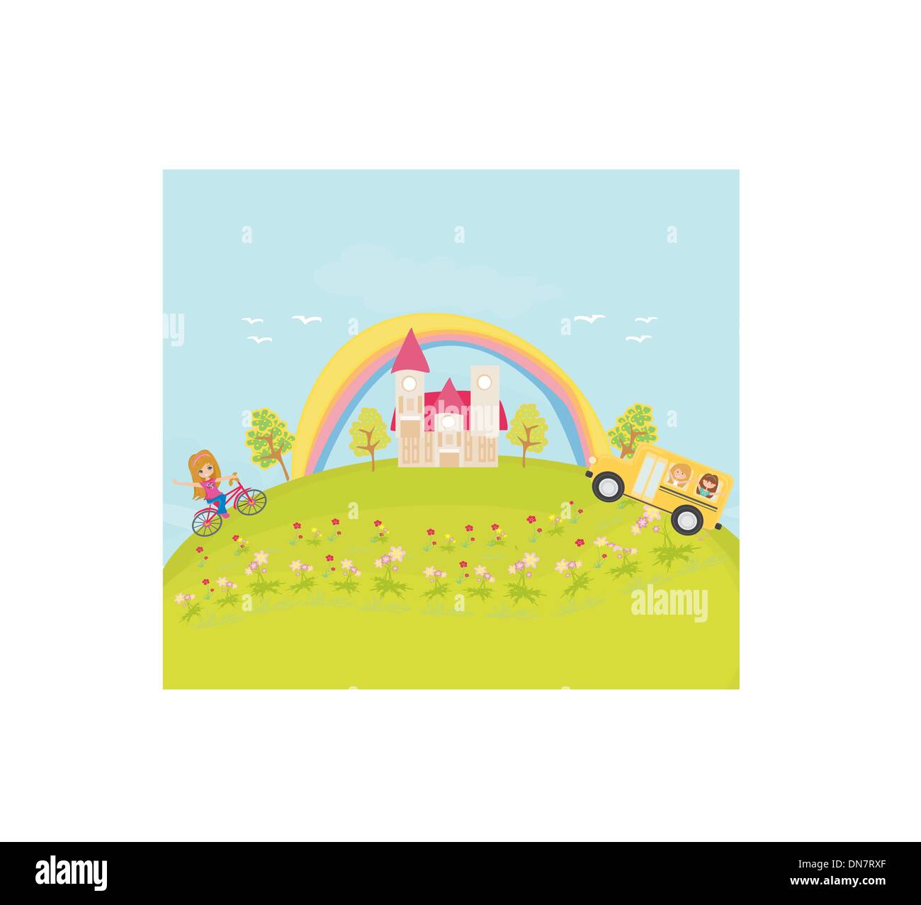 Kids art class drawing Cut Out Stock Images & Pictures - Alamy