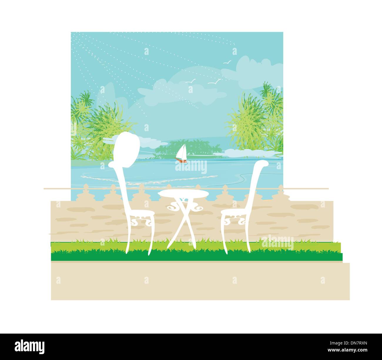 Couple on romantic date Stock Vector Images - Alamy