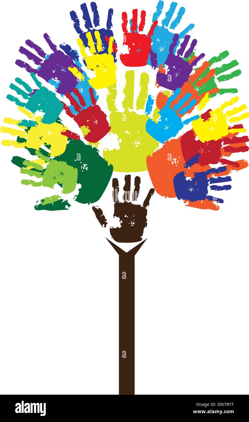 Handprint circle hi-res stock photography and images - Alamy