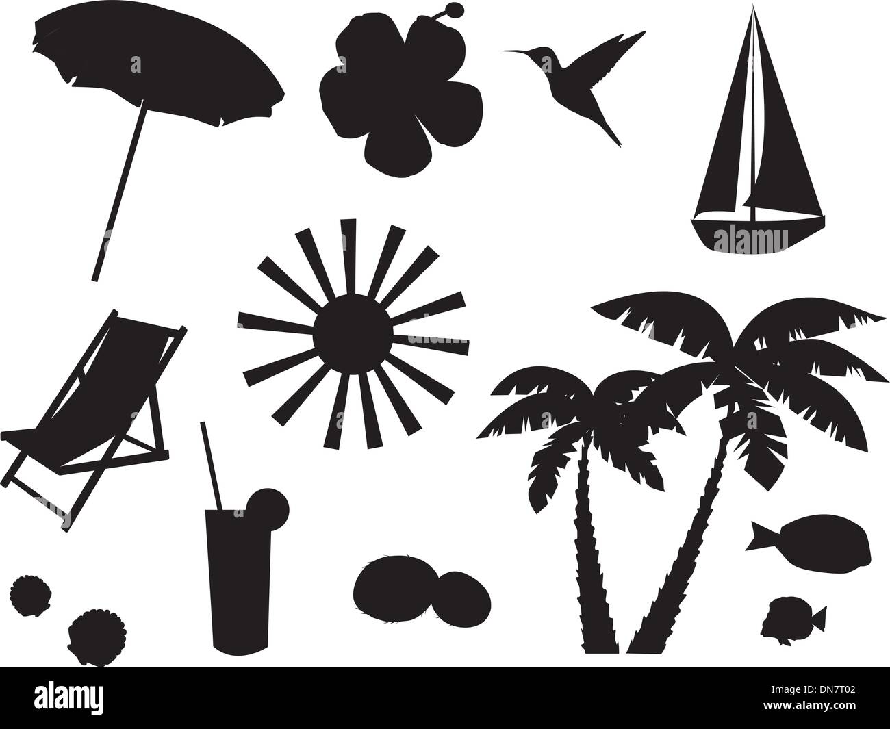 New beach Stock Vector Images - Alamy