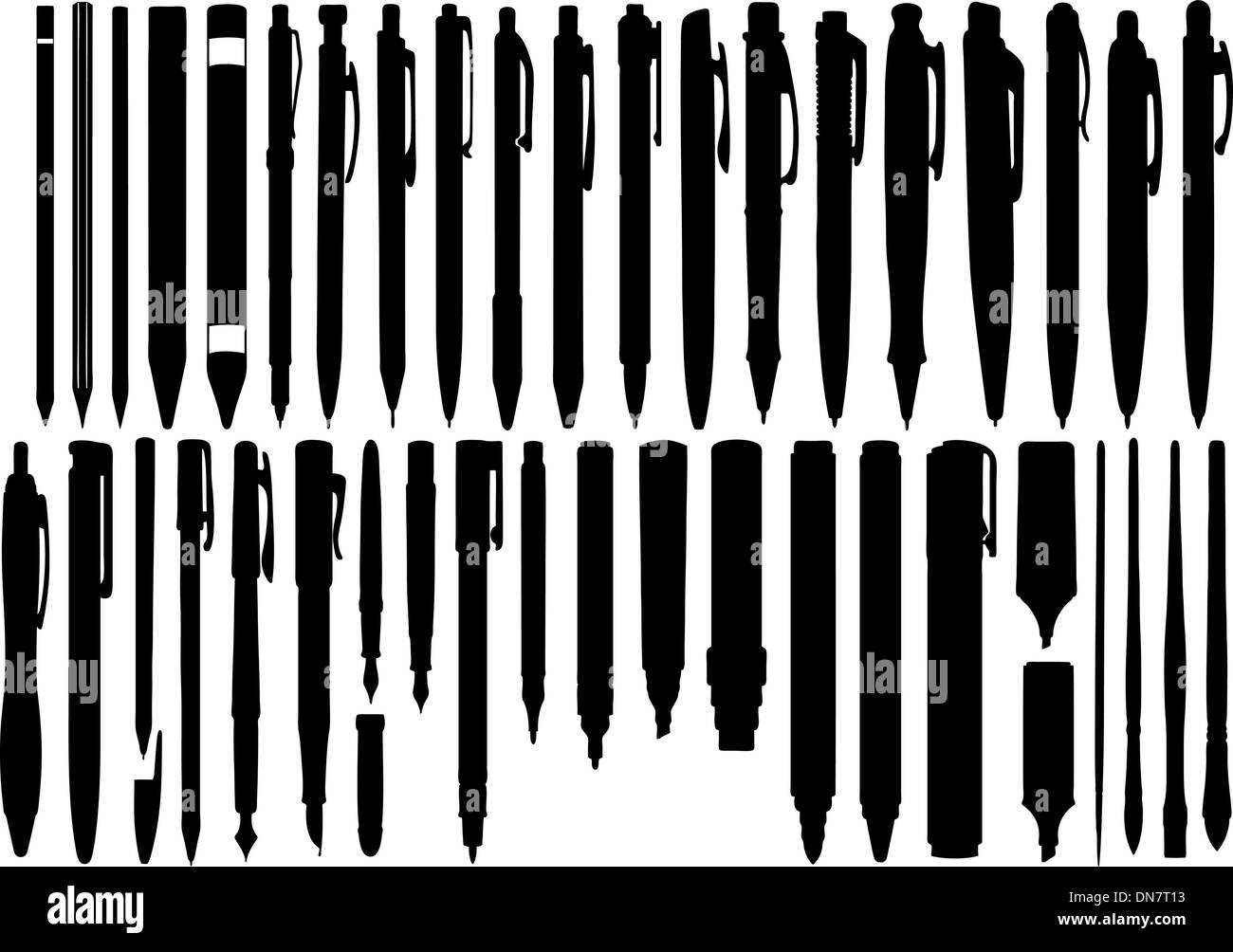 Different Writing Instruments Stock Vector Image & Art - Alamy