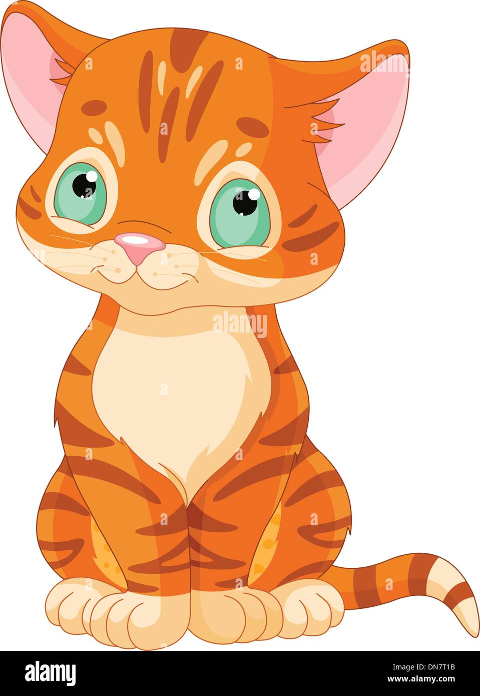 Cute Tabby Kitten Stock Vector Image & Art - Alamy