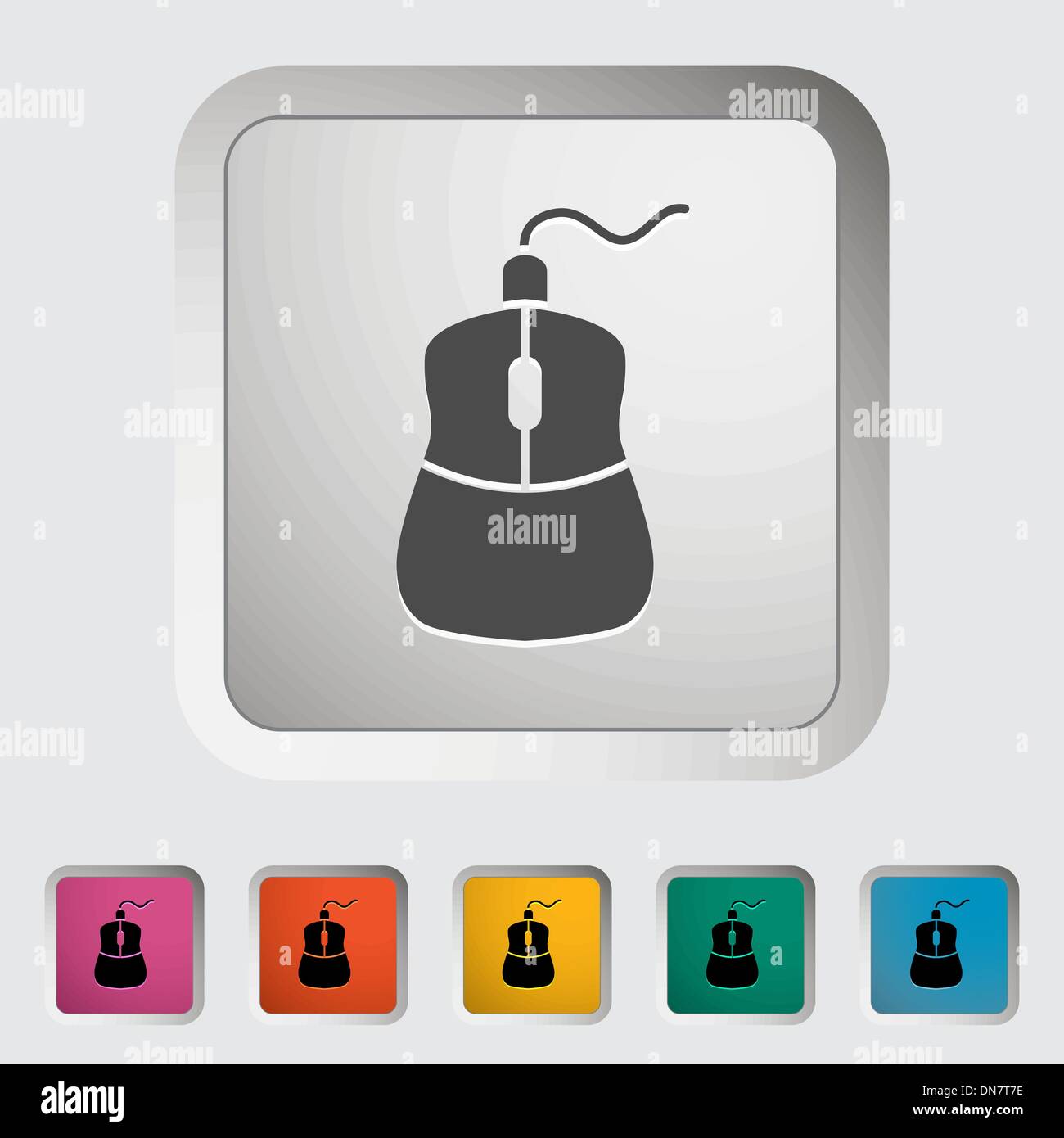 Computer mouse white color Stock Vector Images - Alamy