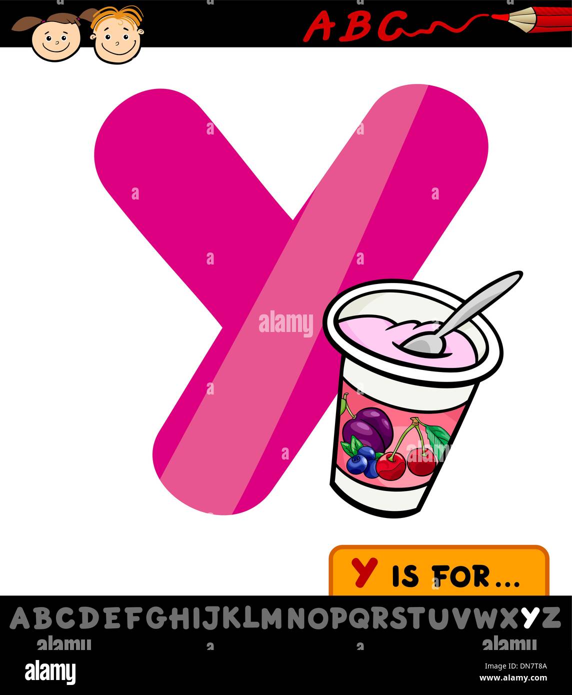 Yogurt clip art cartoon illustration hi-res stock photography and ...