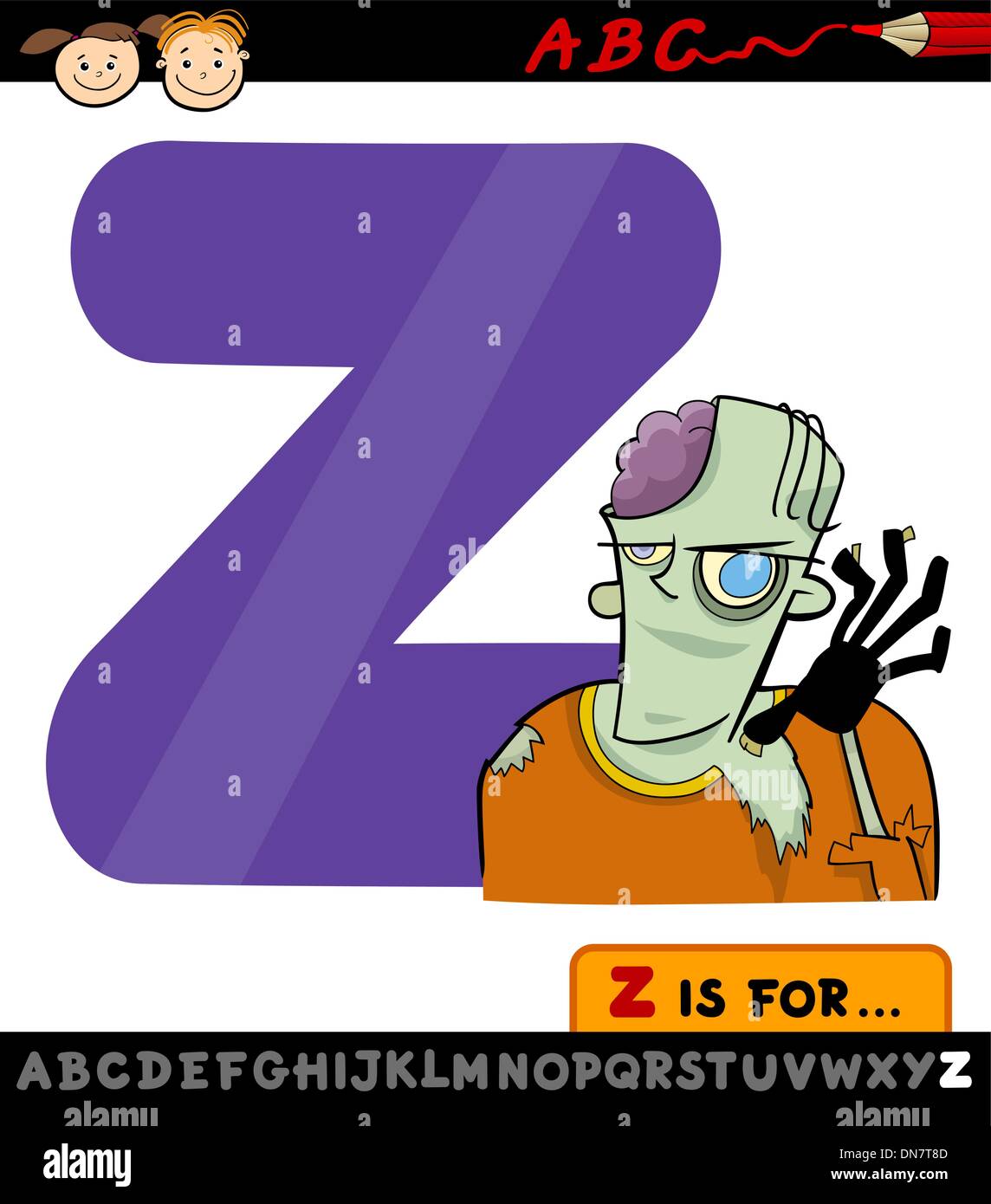 letter z for zombie cartoon illustration Stock Vector Image & Art - Alamy