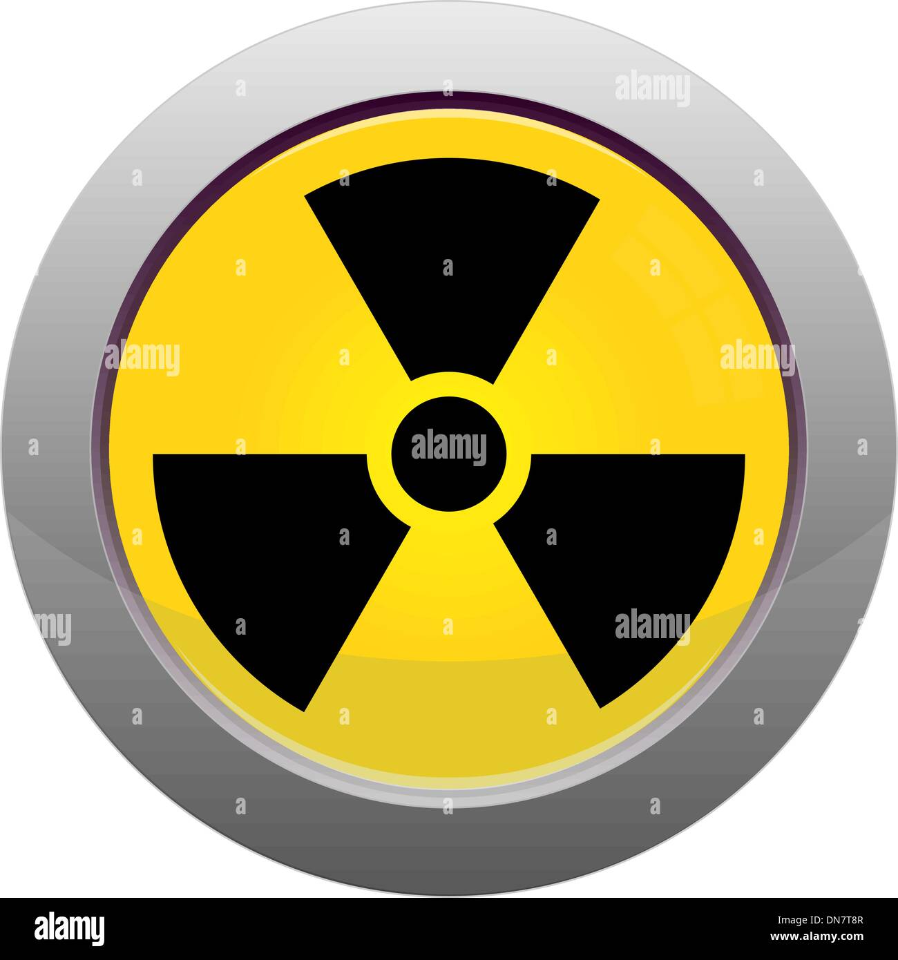 Button with radiation sign Stock Vector Image & Art - Alamy