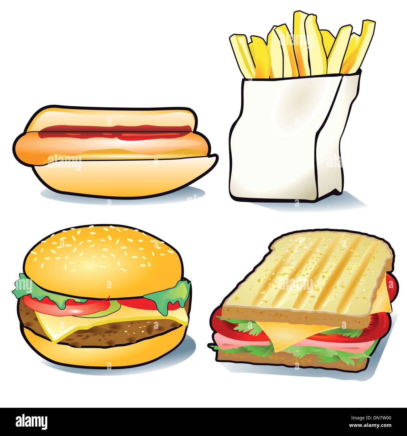 Fast food classic Cut Out Stock Images & Pictures - Alamy