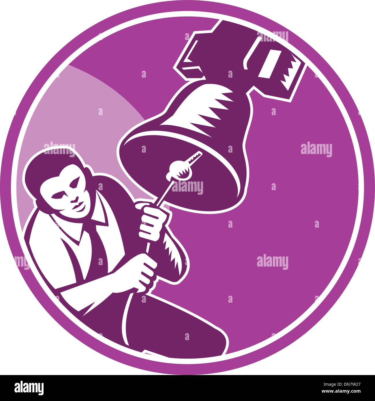 Ringing the bell Stock Vector Images - Alamy