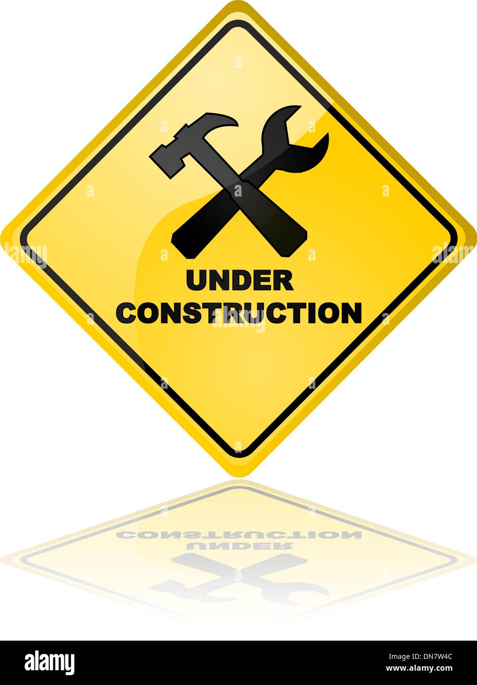 Under construction sign Stock Vector Images - Alamy