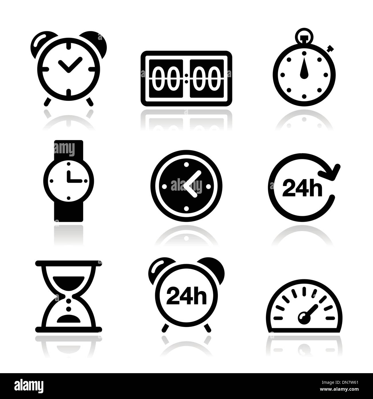 Open sign alarm clock Cut Out Stock Images & Pictures - Alamy