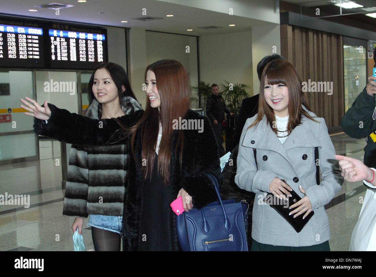 Taipei, Taiwan. 19th Dec, 2013. Japanese group PINKEY arrive in Taipei ...