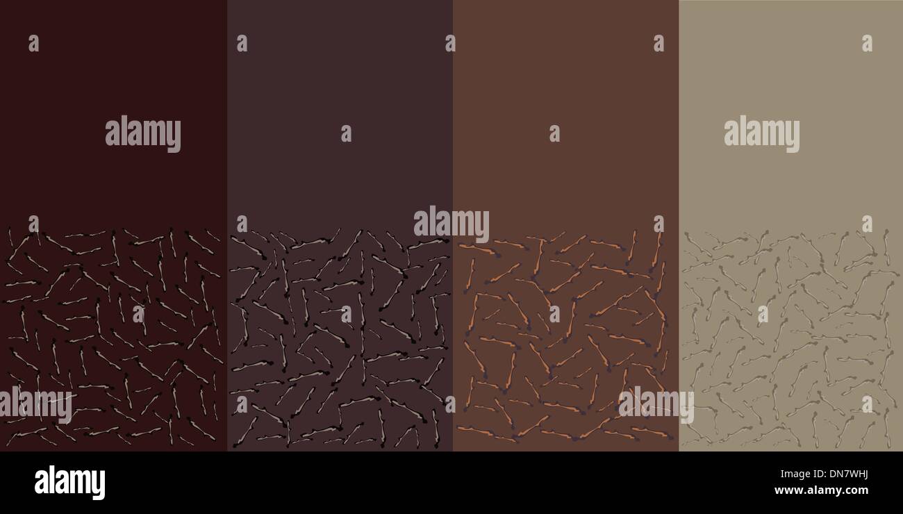 Four Colors of Roasted Coffee Beans Background Stock Vector Image & Art ...